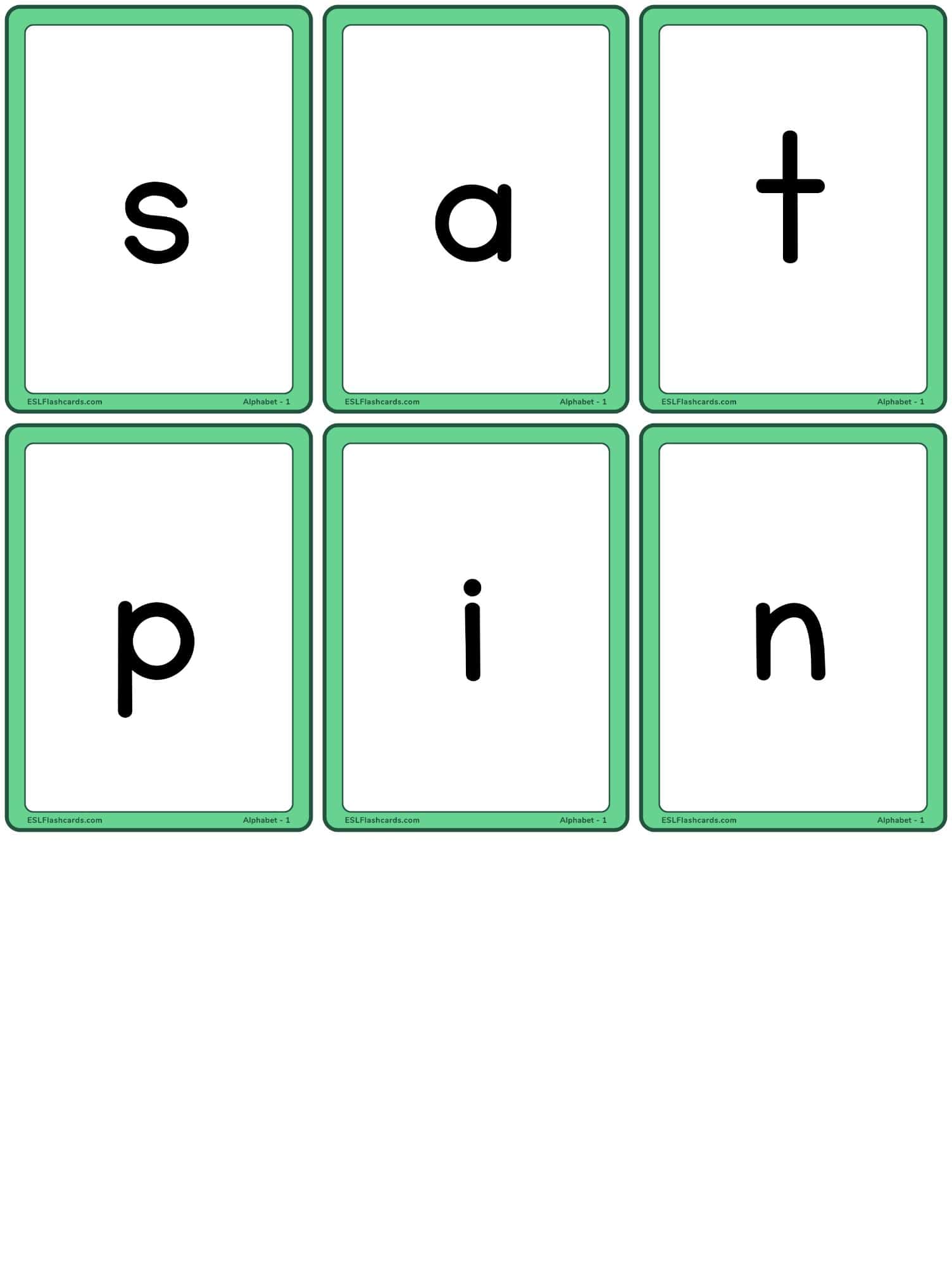 CVC Colour Coded Alphabet - ESL Flashcards
