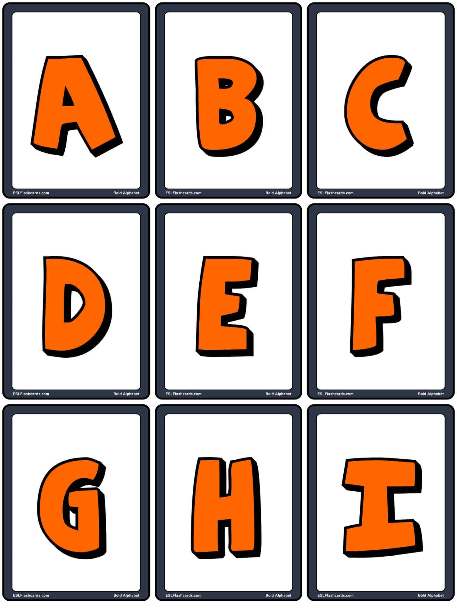 Bold Alphabet - ESL Flashcards