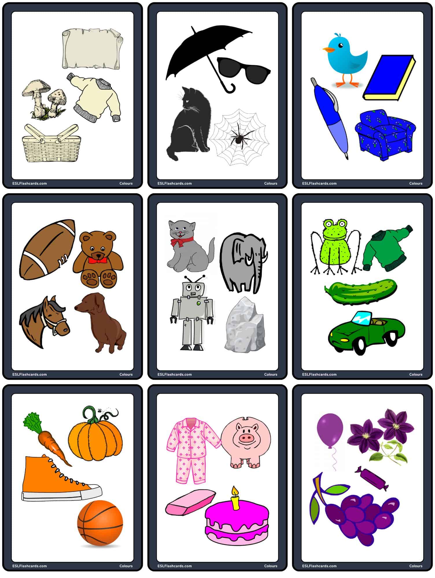 Kindergarten Flashcards - ESL Flashcards