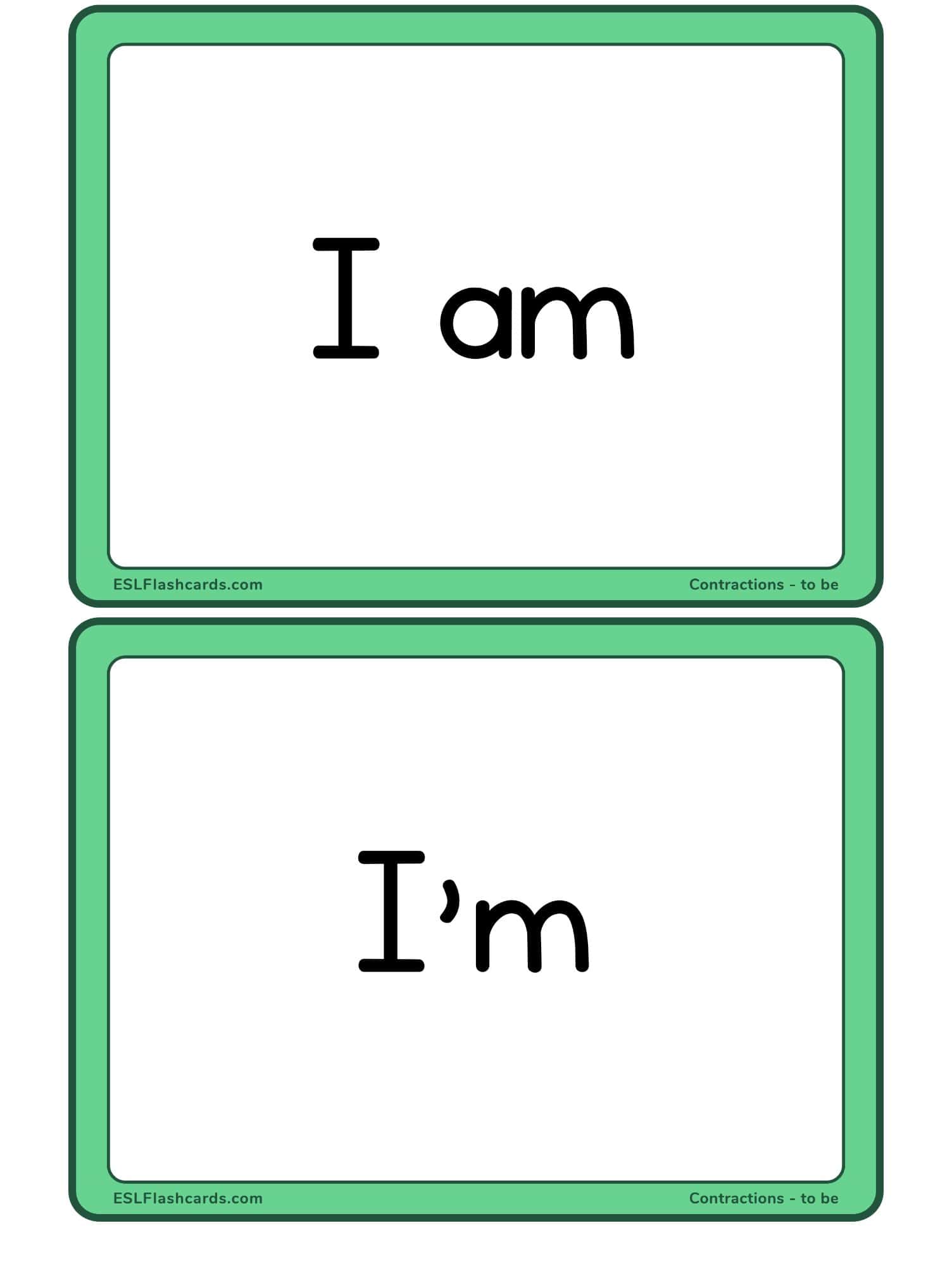 Contractions with NOT - ESL Flashcards