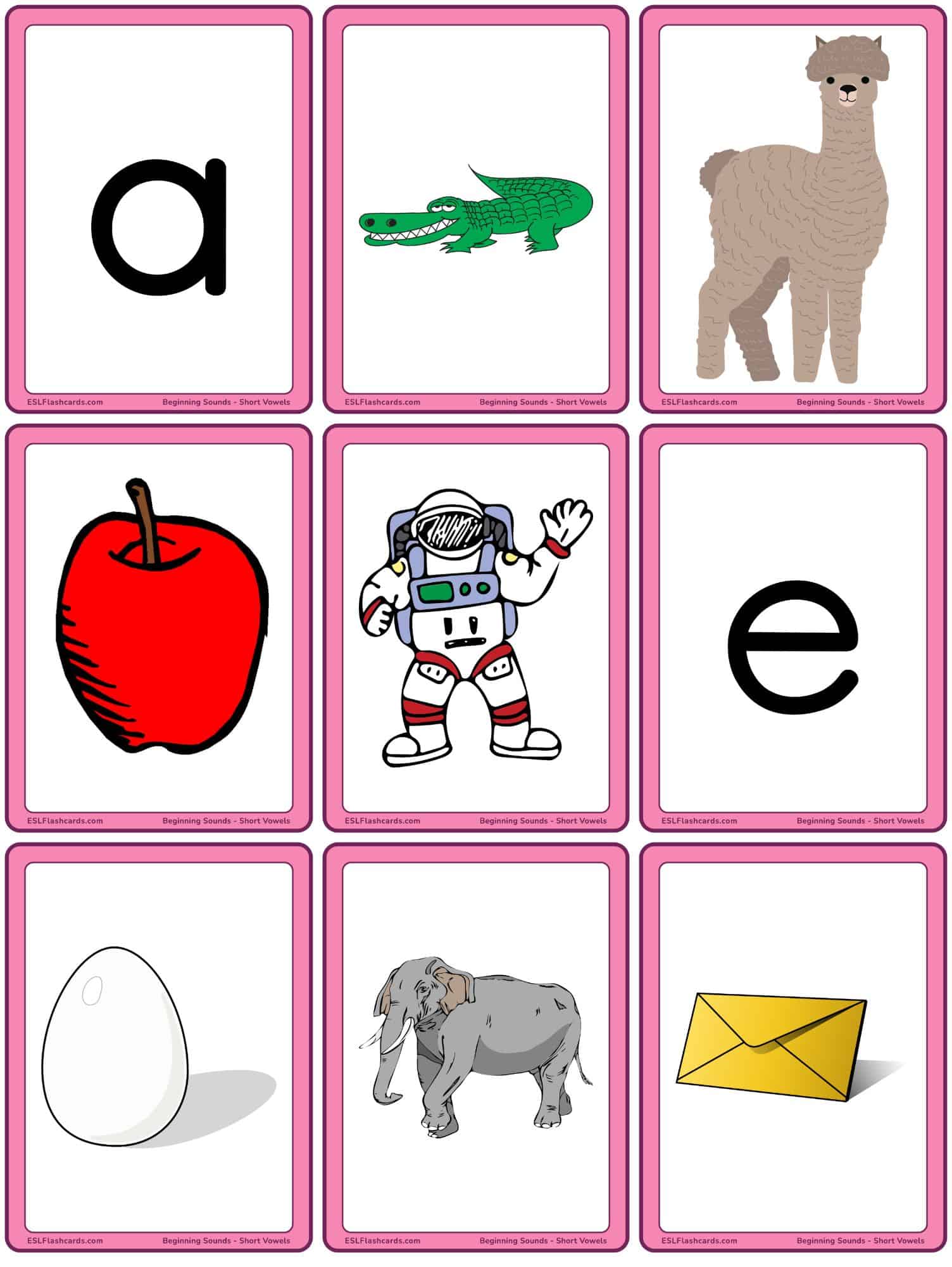 Free Printable Alphabet Flashcards - ESL Flashcards