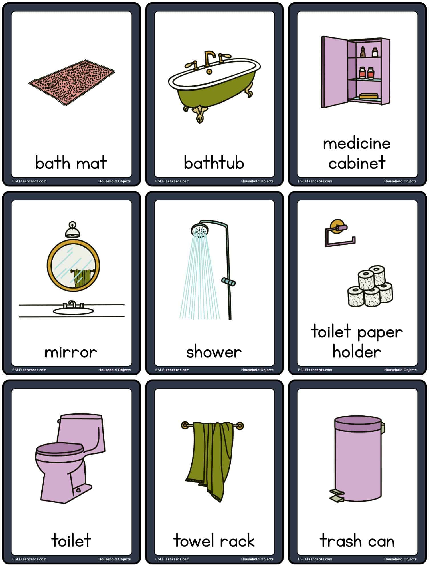 Classroom Objects - ESL Flashcards
