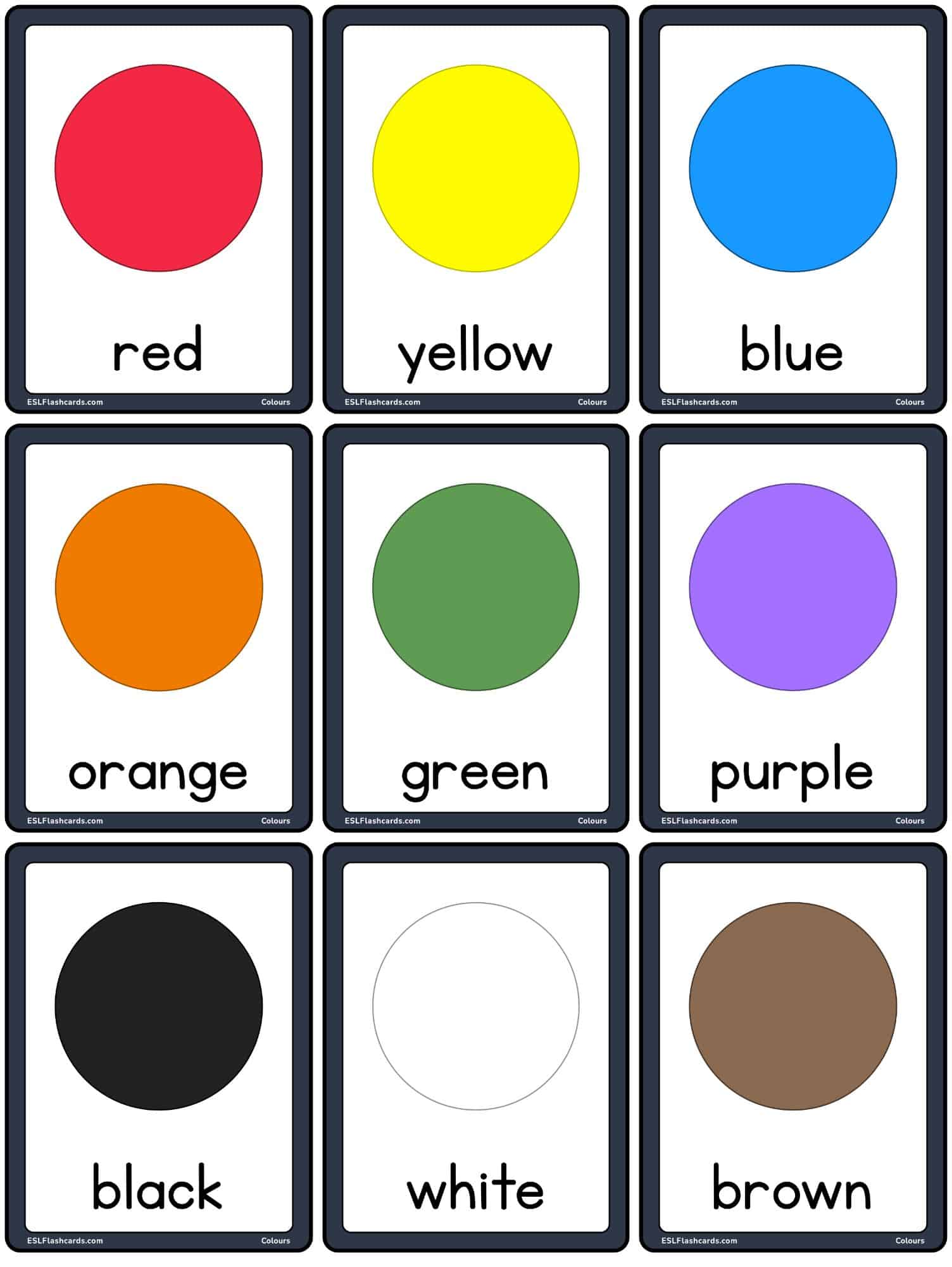 Kindergarten Flashcards - ESL Flashcards