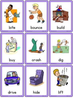 action verbs flashcards